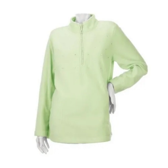 Quacker Factory | Tops | Quacker Factory 2 Zip Fleece Pullover W ...